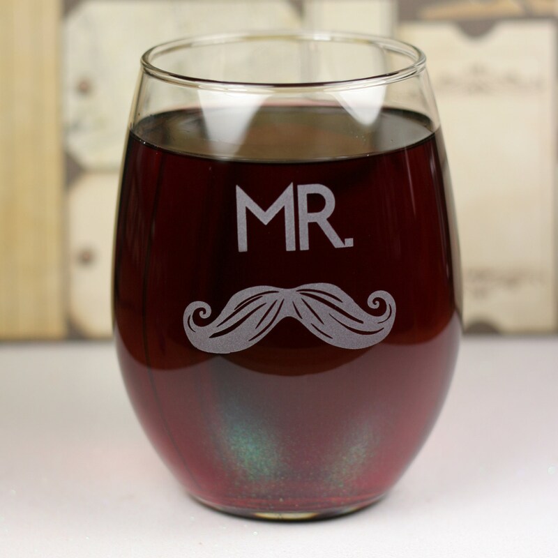 Mustache Wine Glass - Etsy