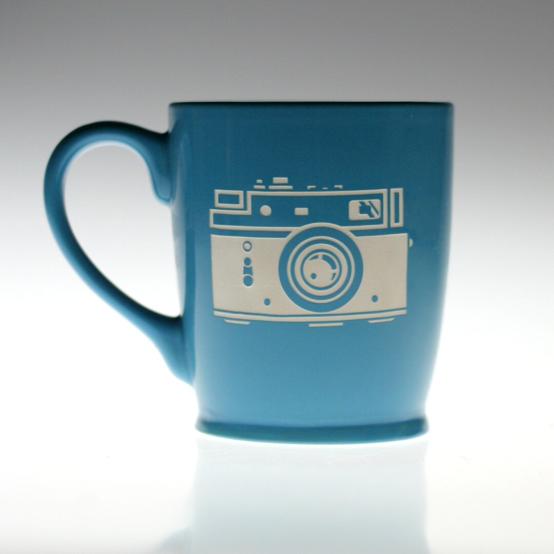 35mm Camera With Flash Sandblasted Ceramic Coffee Mug,camera Glass ...