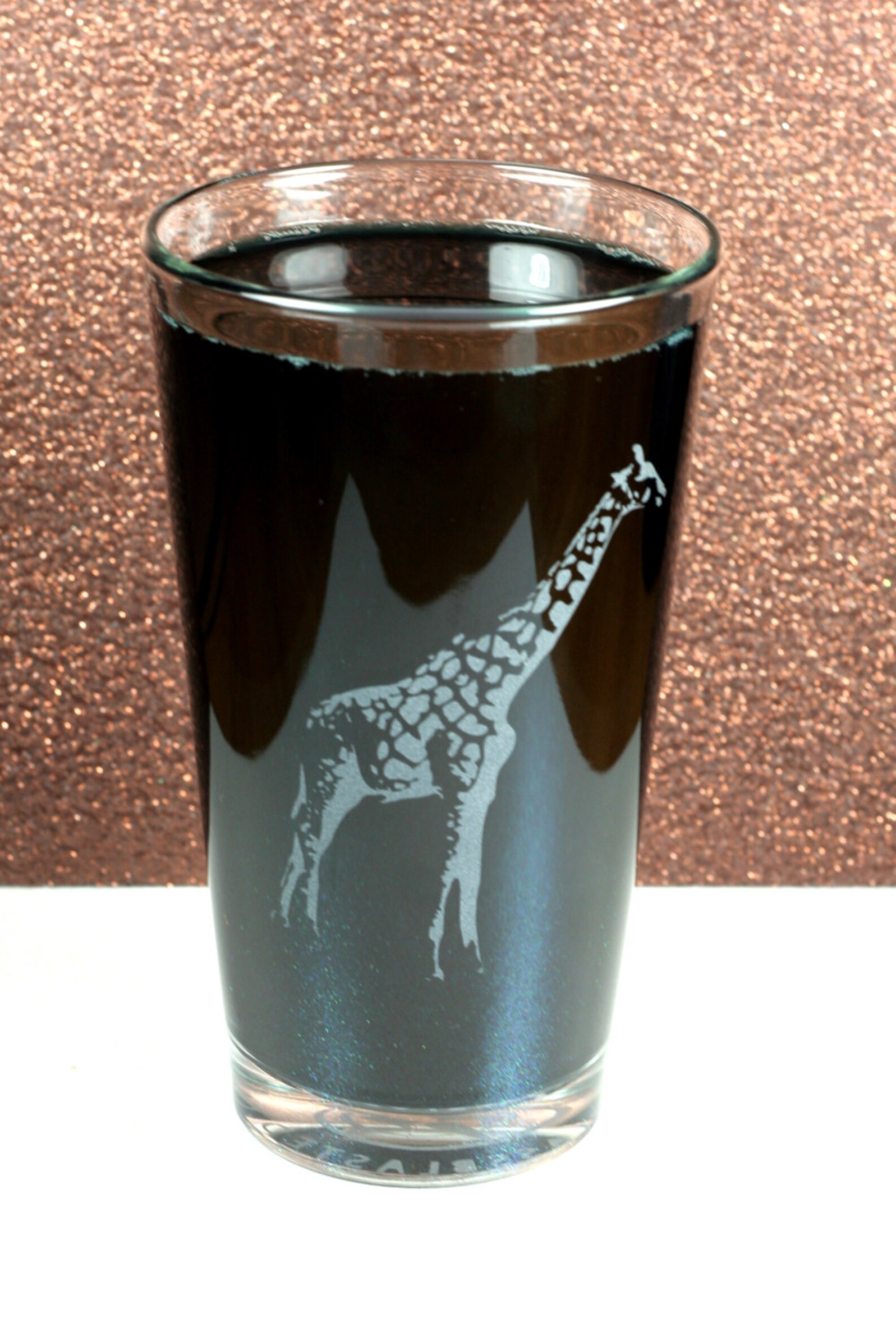 Giraffe Sandblasted Pint Glass - Etsy