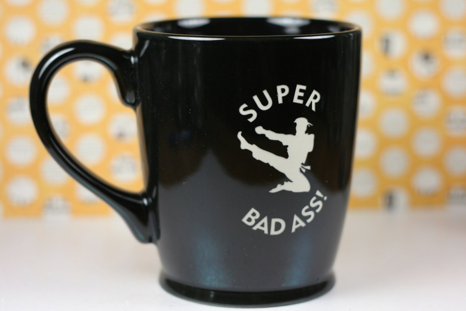 Karate Kicking Super Bad Ass Sandblasted Ceramic Coffee Mug - Etsy