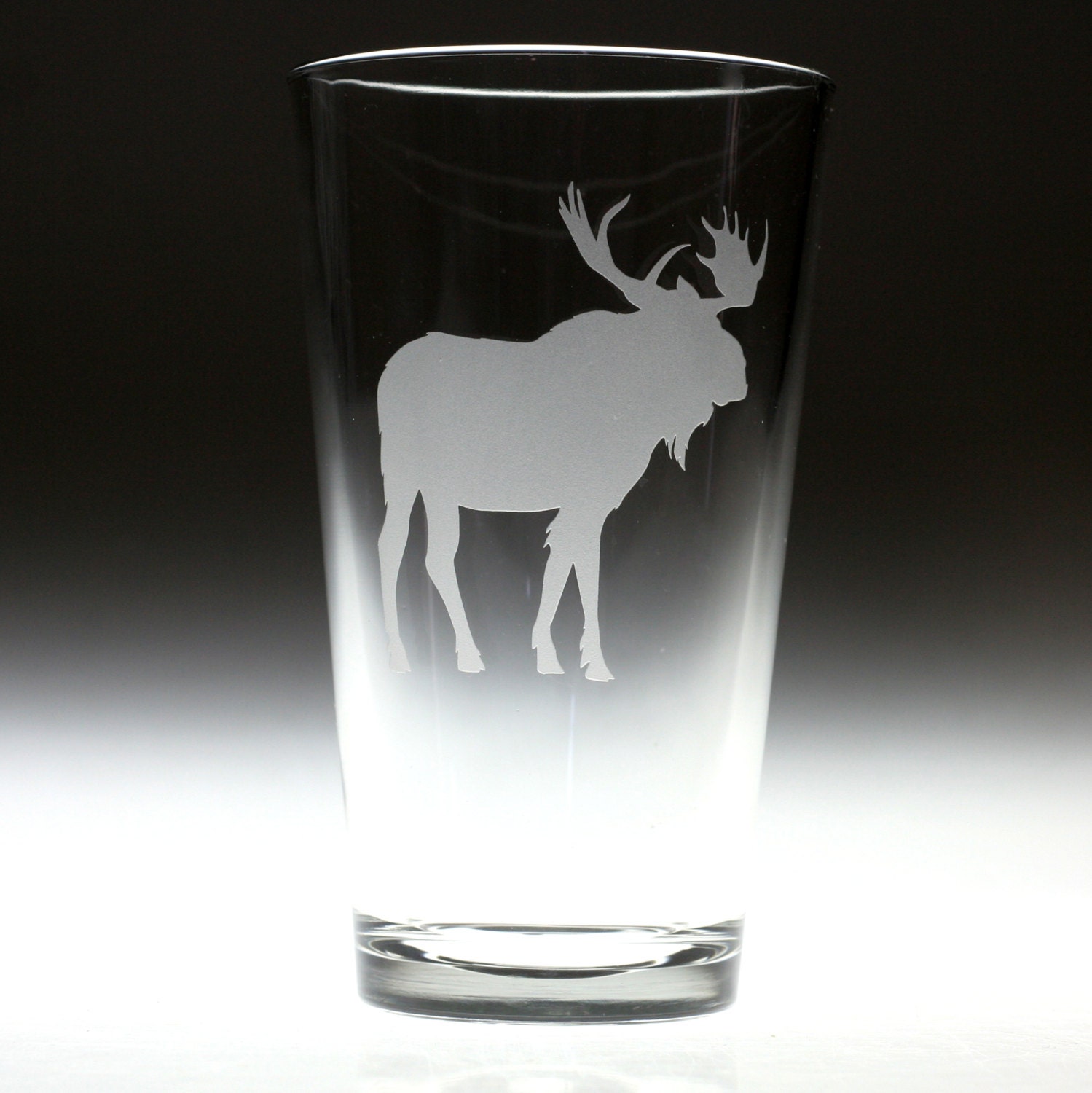 Drink & Barware Home & Living Etched Moose Water Glass Personalized ...