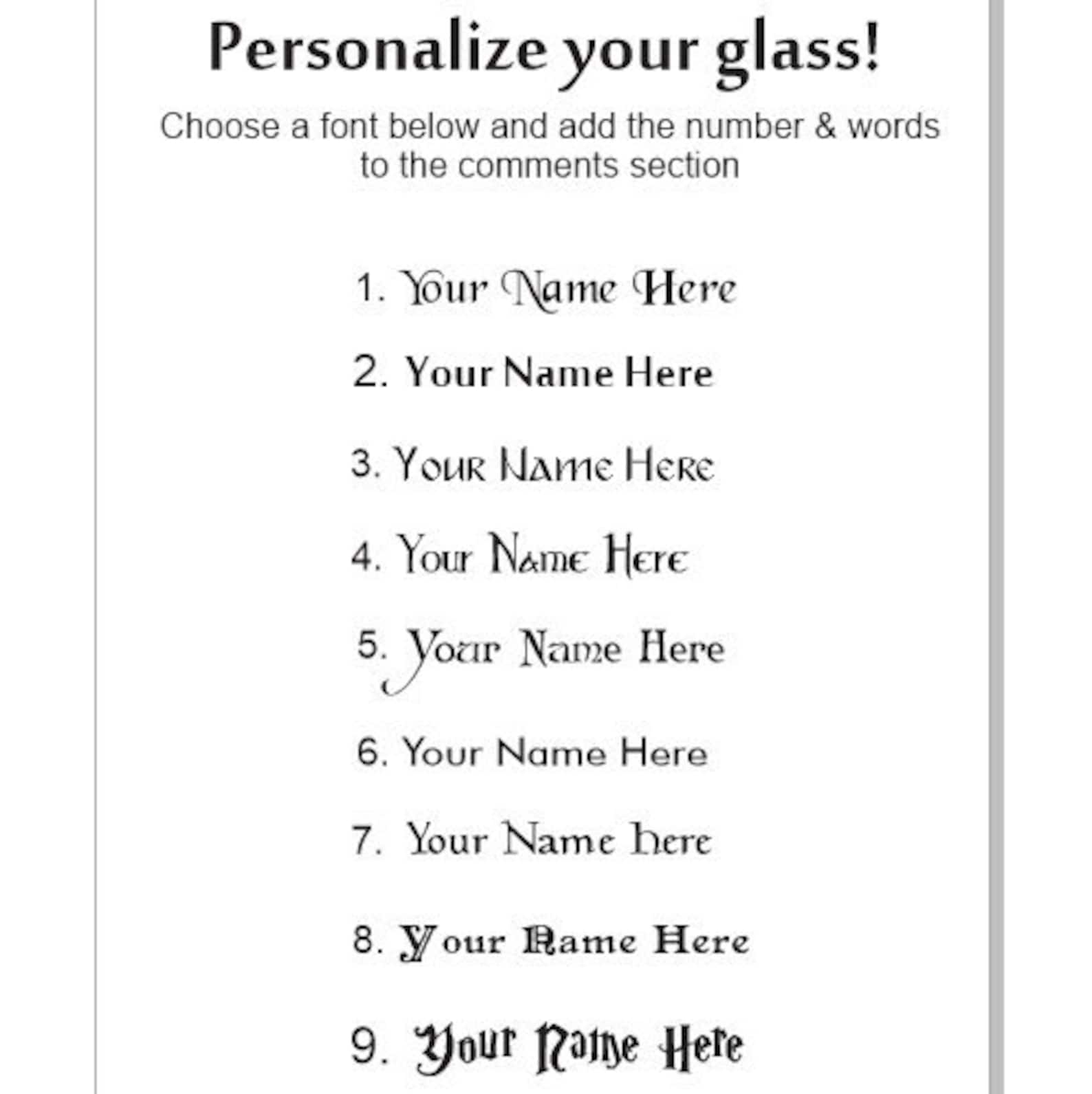 Personalized Name in Classy Label Sandblasted Set of 2 Pint | Etsy