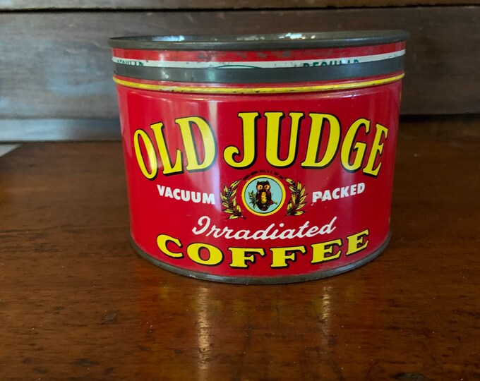 Vintage Coffee Can Old Judge - Etsy