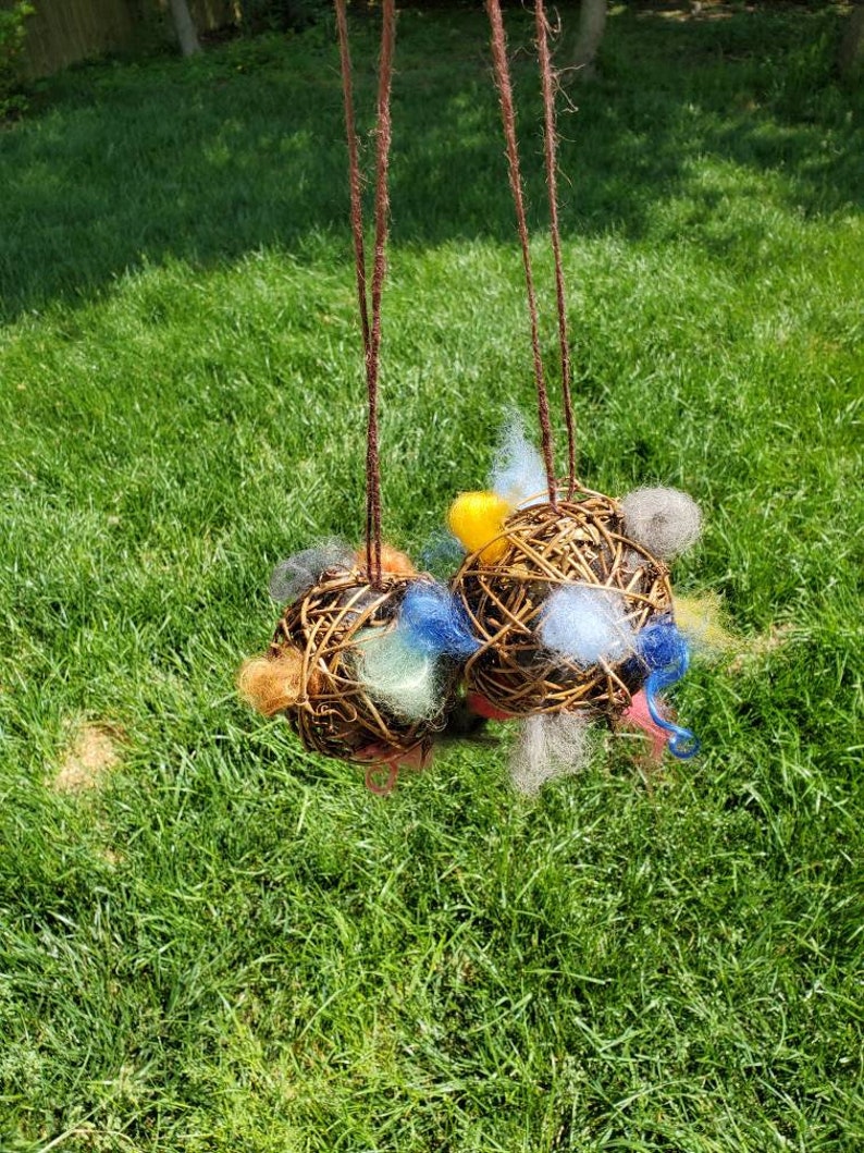 Eco-friendly Bird Nesting Ball Filled With Wool Bird's - Etsy