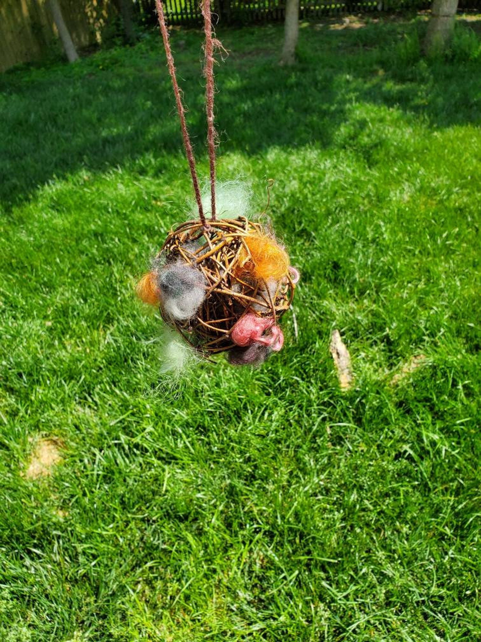 Eco-friendly Bird Nesting Ball Filled With Wool Bird's - Etsy