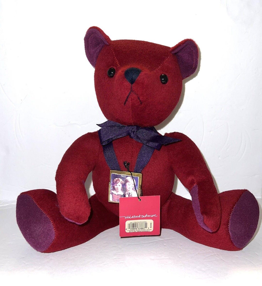 Rare Cashmere TEDDY BEAR Jay Strongwater Red Plush W/ Mini Frame NWT - Etsy