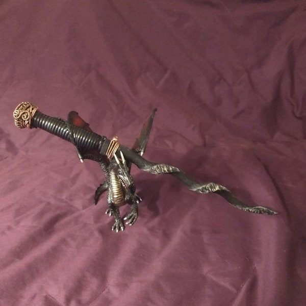 Wooden Magic Wand With Dragons - Etsy UK