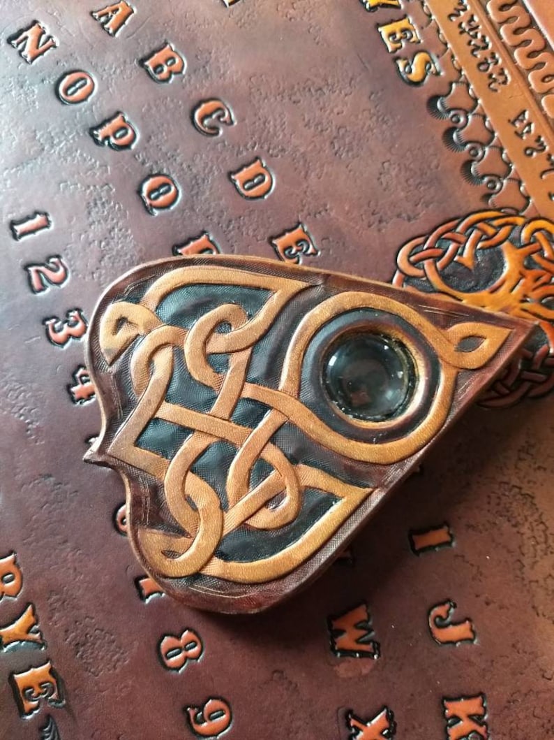 Custom Leather Ouija Board Spirit Board and Planchette Hand Tooled - Etsy