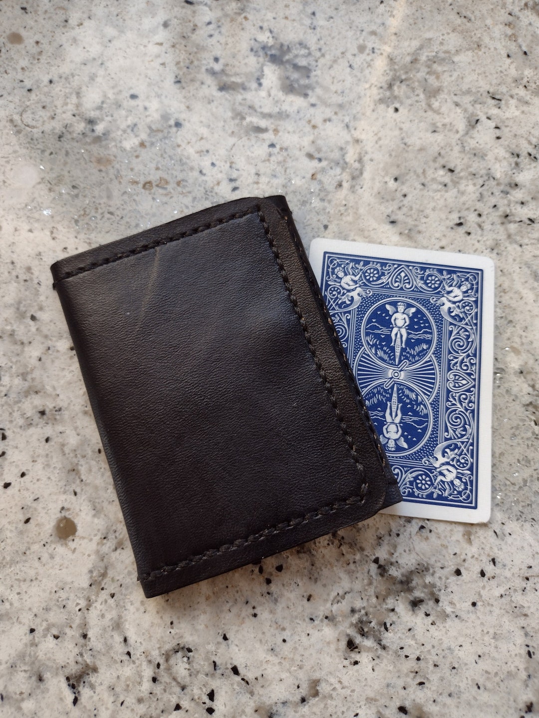 Custom Leather Peek Wallet (jaks Style) Magic Wallet - Etsy