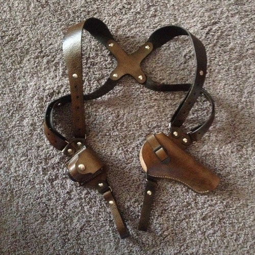 Custom Leather Revolver Shoulder Holster | Etsy