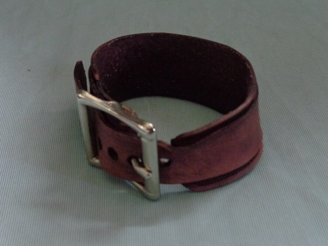 Leather Cuff Double Band Hand Tooled by Artrix Leather and Fine Art - Etsy