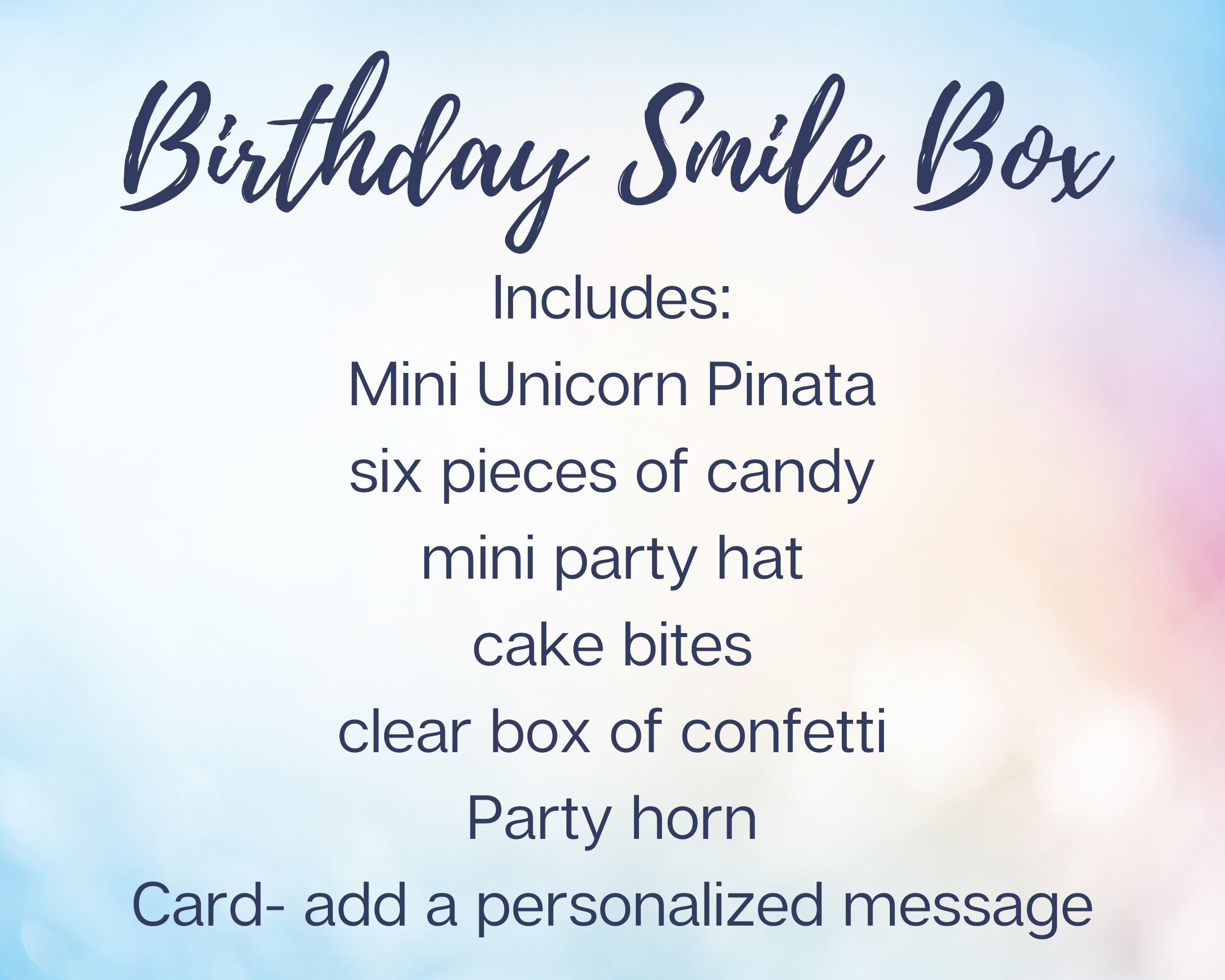 Birthday Smile Box, Birthday Box, Birthday Care Package, Birthday Box ...