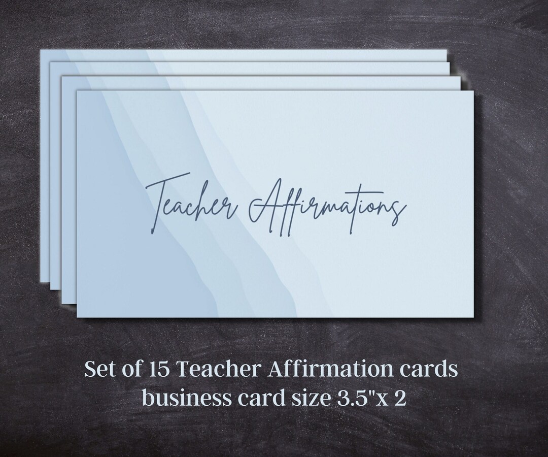 Teacher Affirmation Cards: Positive Energy Gift (digital Download) - Etsy