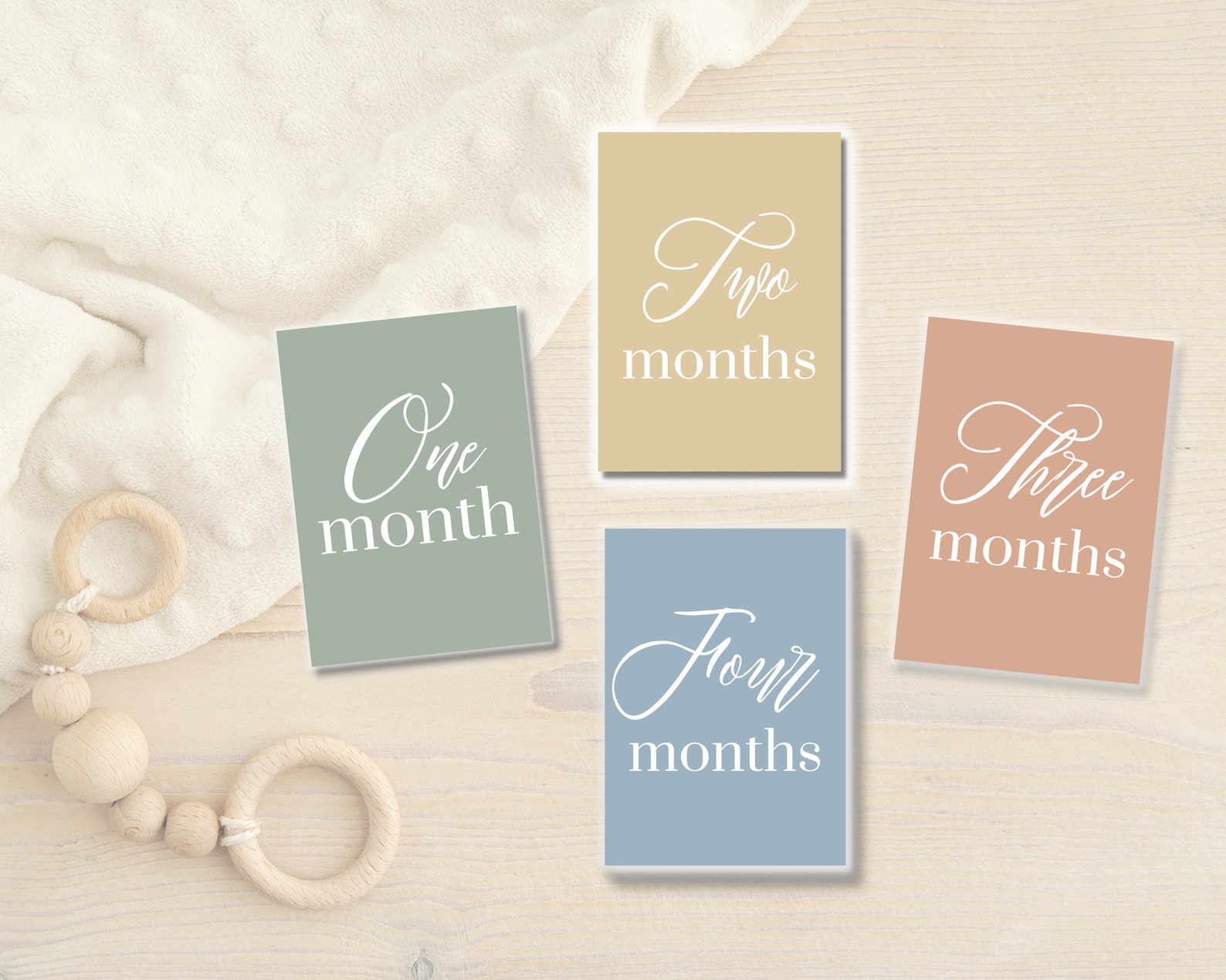 Monthly Milestone Cards- Nature -DIGITAL DOWNLOAD, Babyshower Gift ...