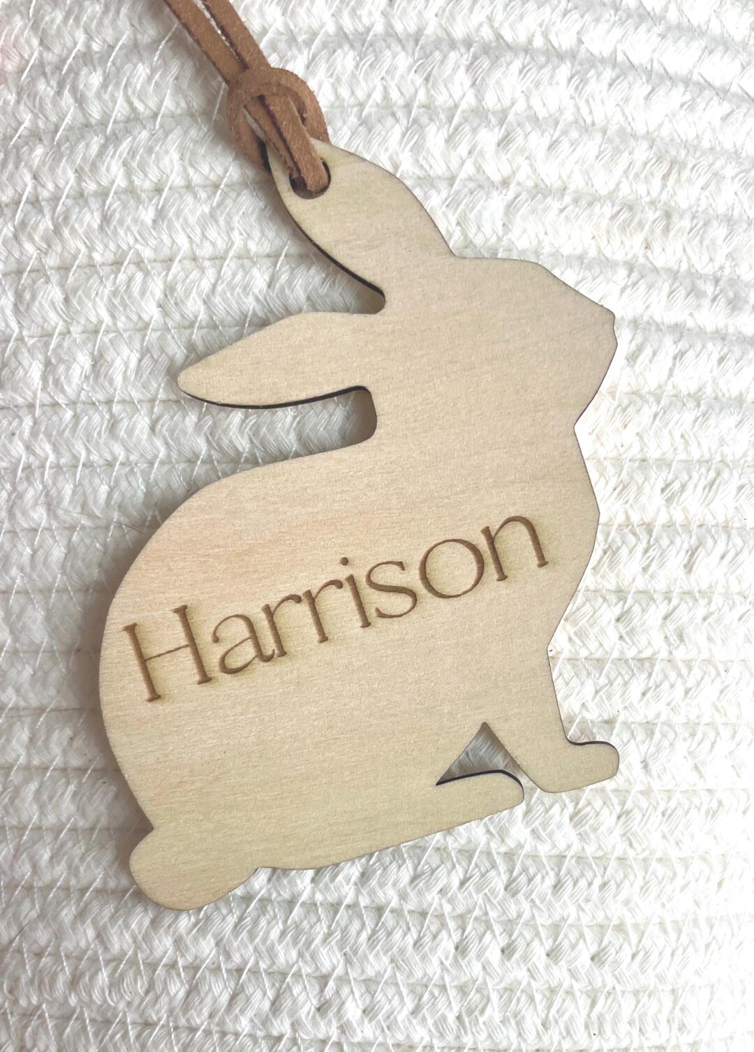 Easter Basket Name Tag, Custom Easter Gift, Rabbit Name Tag - Etsy