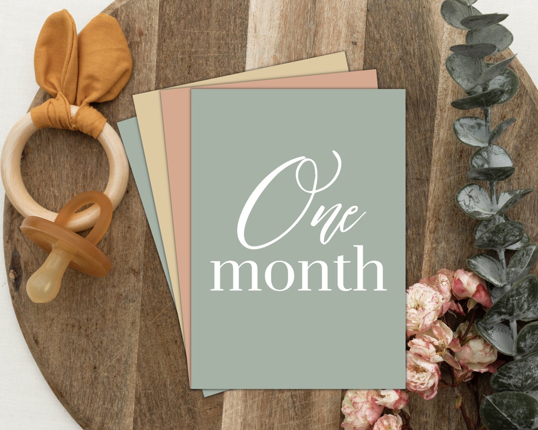 Monthly Milestone Cards- Nature -DIGITAL DOWNLOAD, Babyshower Gift ...