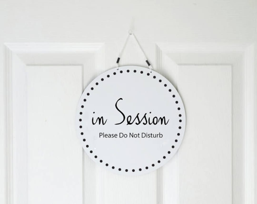 Two Sided in Session/welcome With Dots Sign Sign, Welcome Sign,please ...