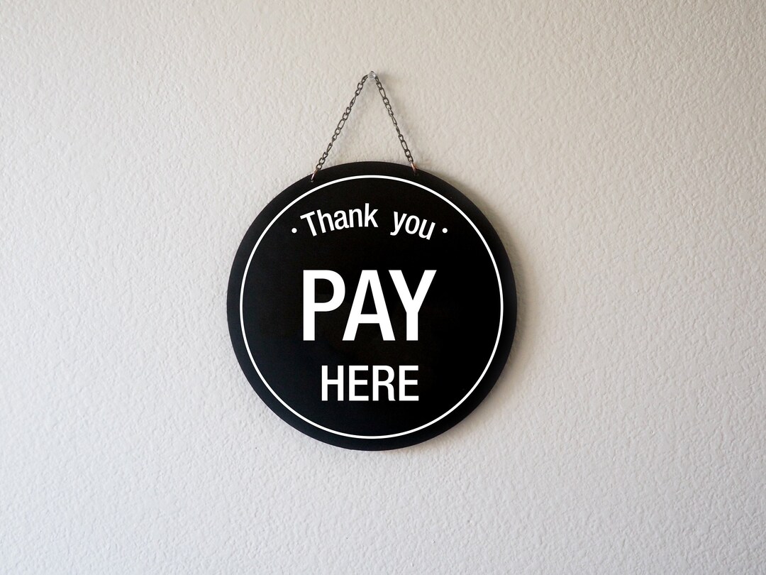 Pay Here Sign - Etsy