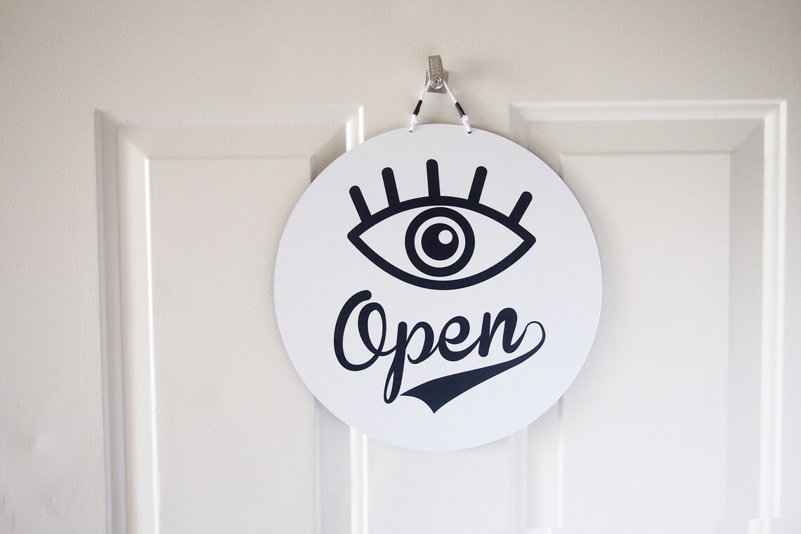 Double Sided Open and Closed Sign for Eye Care Unique Open - Etsy