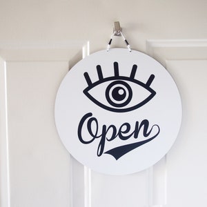 Double Sided Open and Closed Sign for Eye Care, Unique Open Closed Sign ...