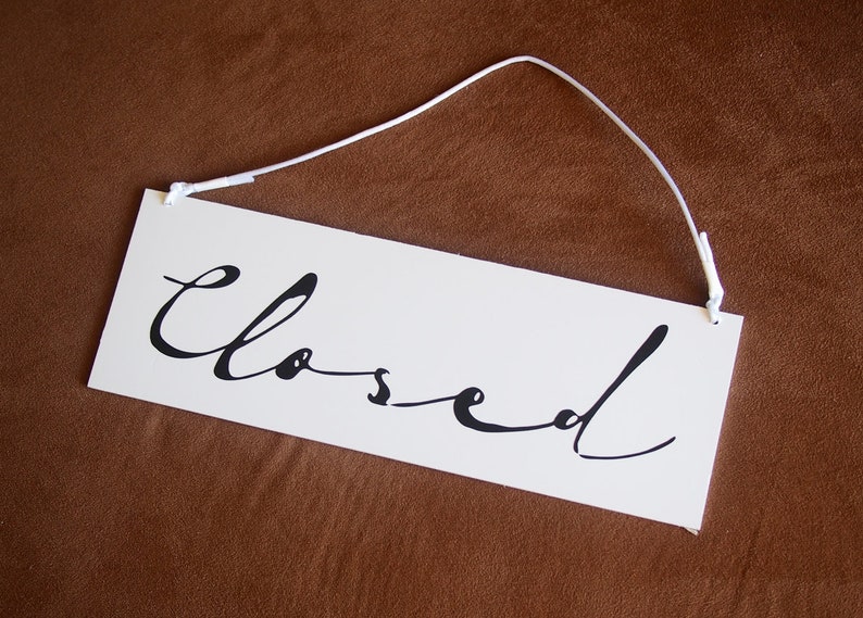Simple clean Modern style open/closed sign | Etsy