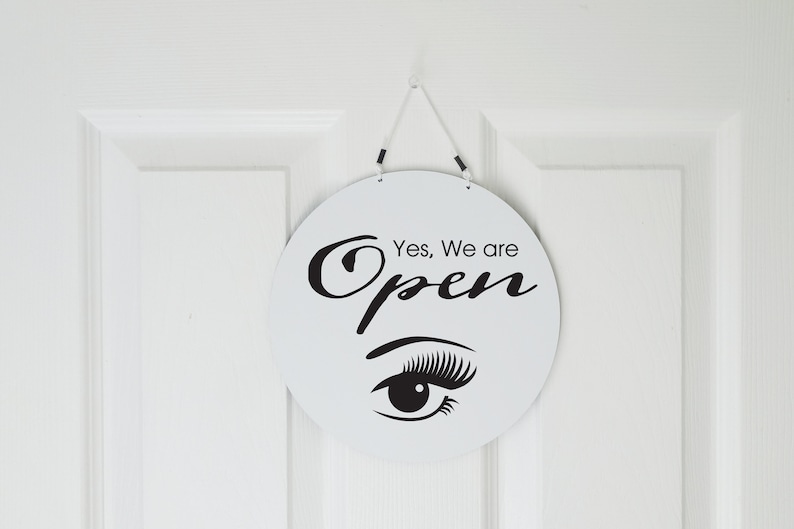 Double Sided Open and Closed Sign for Eyelash,skin Care, Beauty Salon ...