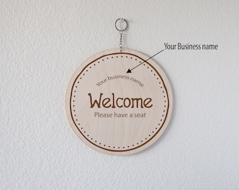 Personalized Double Sided Door Sign for Office Welcome Sign in Session ...