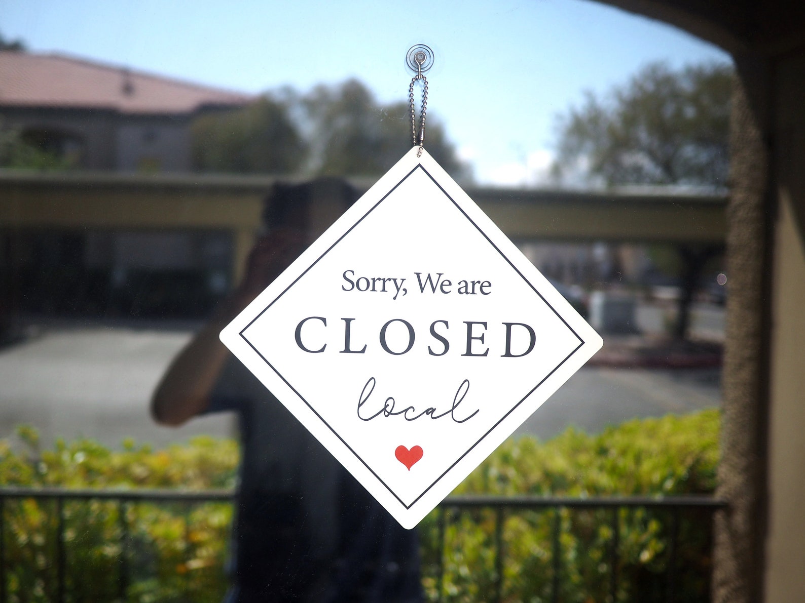 Double sided Open with Loveheart Local unique open closed | Etsy