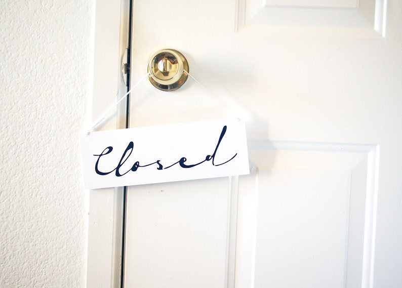 Simple, Clean Modern Style Open/closed Sign - Etsy