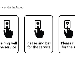 Please Ring Bell Sign , Business Sign. Store Sign. Printable Papers ...