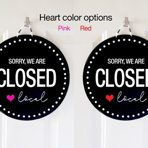 Double Sided Open With Love(heart) Local, Unique Open Closed Sign.funny ...