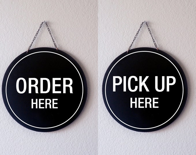 Business order Here Sign / Stained order Here Sign / Order Here ...