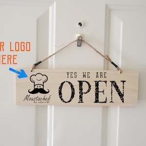 Two Sided Open Sign, Wood Open Closed Sign, Vintage Style Sign, Unique ...