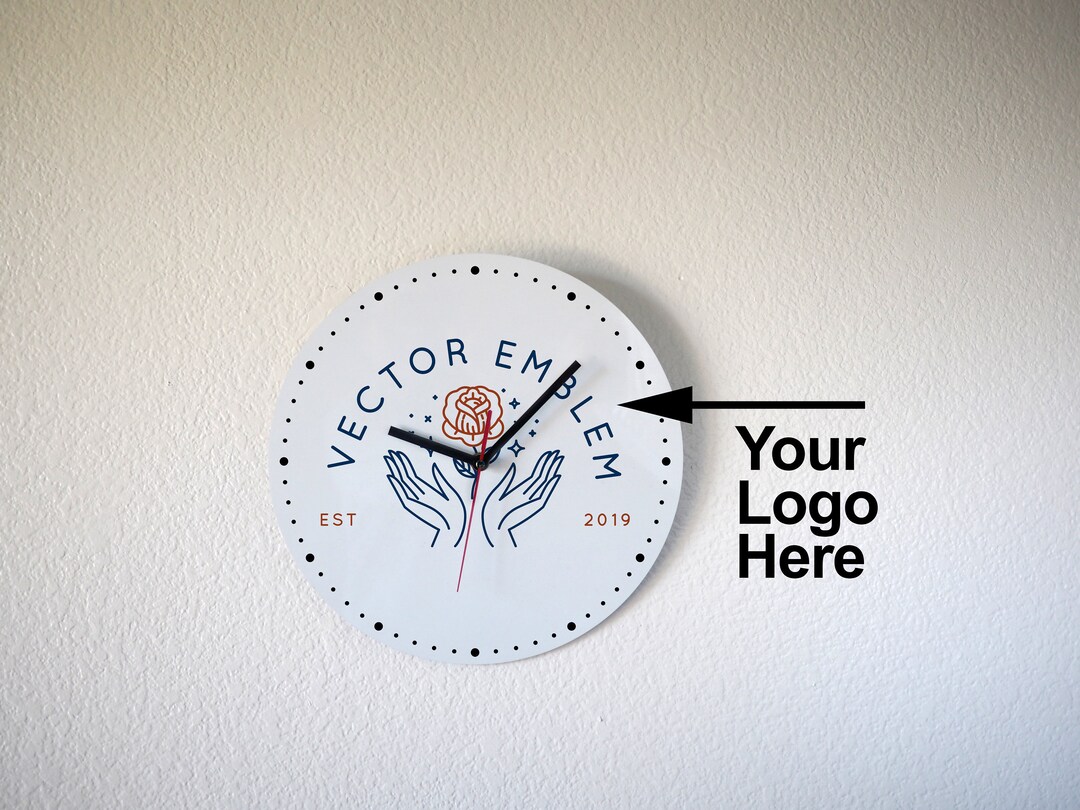 Custom Company,shop LOGO Wall Clock - Etsy