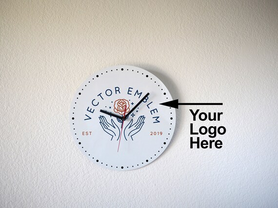 Custom Companyshop LOGO Wall Clock | Etsy