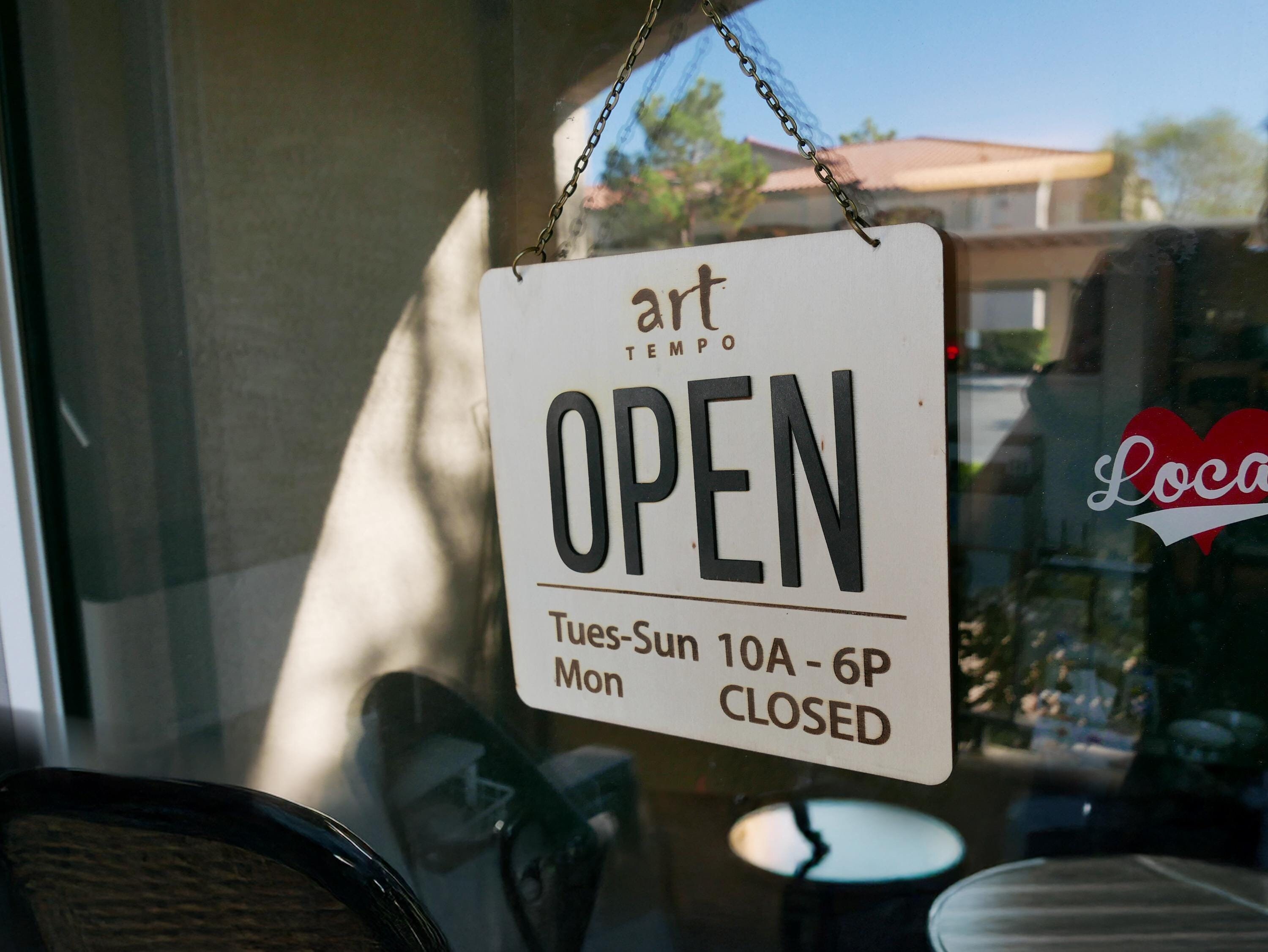 Double Sided Wood Open Closed Sign , With or Without Business Hours and ...