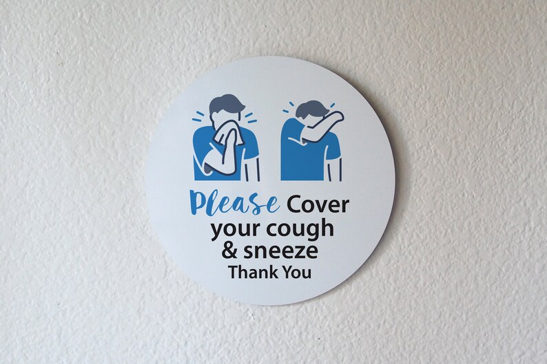 Please Cover Your Cough & Sneeze Sign for the Restaurant Bar. - Etsy