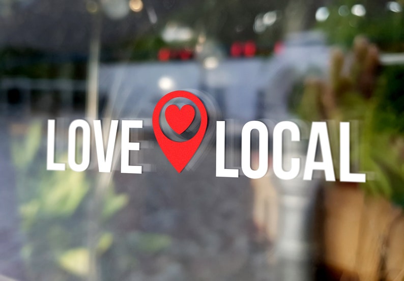 Thank You for Supporting Local Window Decal, Business Decal, Small ...