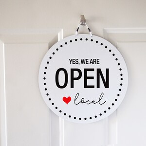 Double Sided Open With Loveheart Local, Unique Open Closed Sign.funny ...