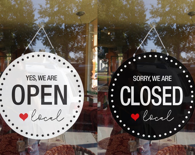 Chalkboard Open/closed Sign / Chalkboard Sign / Reversible Sign / Open ...