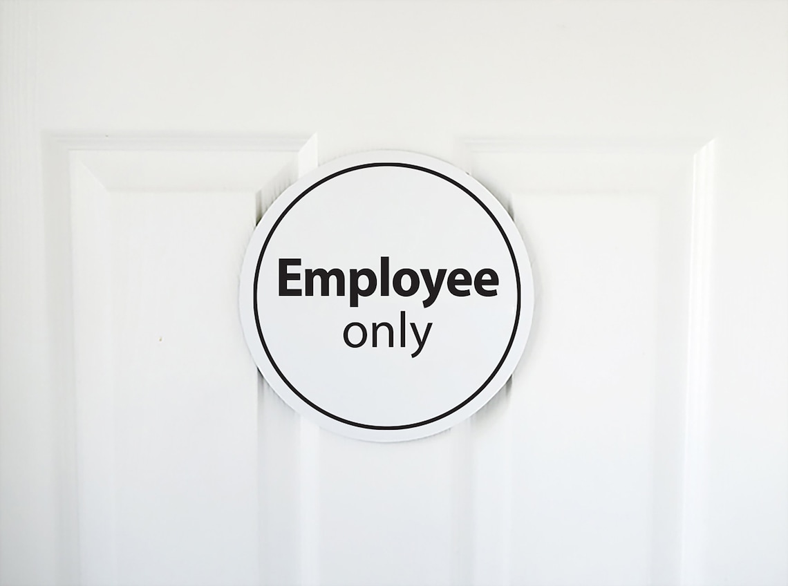 Employee Only Sign, Door Sign, Wall Sign - Etsy