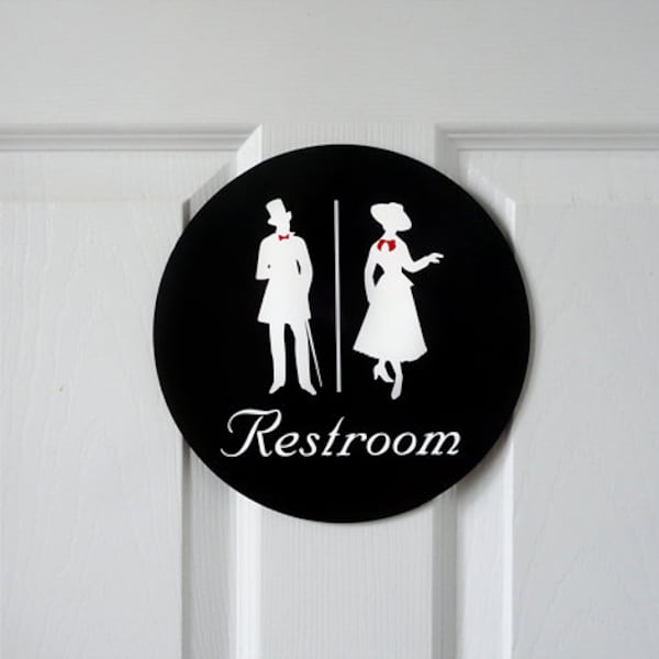 Vintage Restroom Sign - Etsy