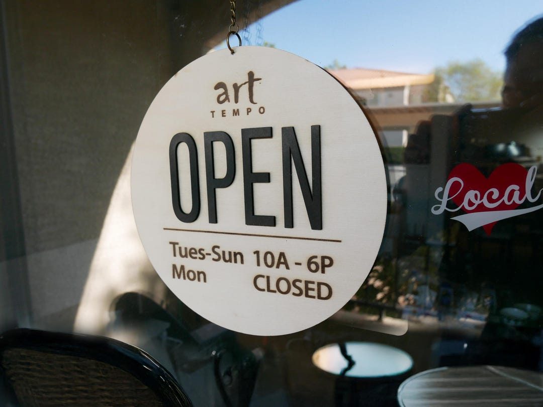 Double Sided Wood Open Closed Sign , With or Without Business Hours and ...