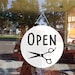 Hair Salon Open Closed Sign,store Sign, Business Sign, Circle Shape ...
