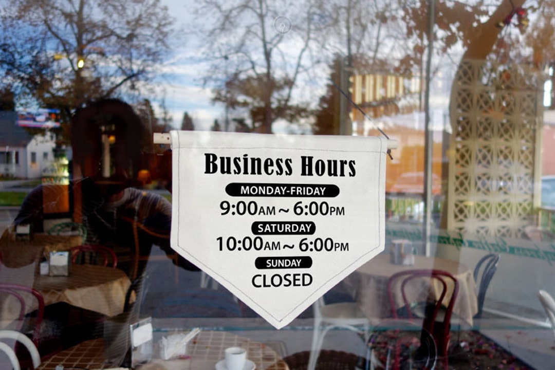 Business Hours on Canvas - Etsy