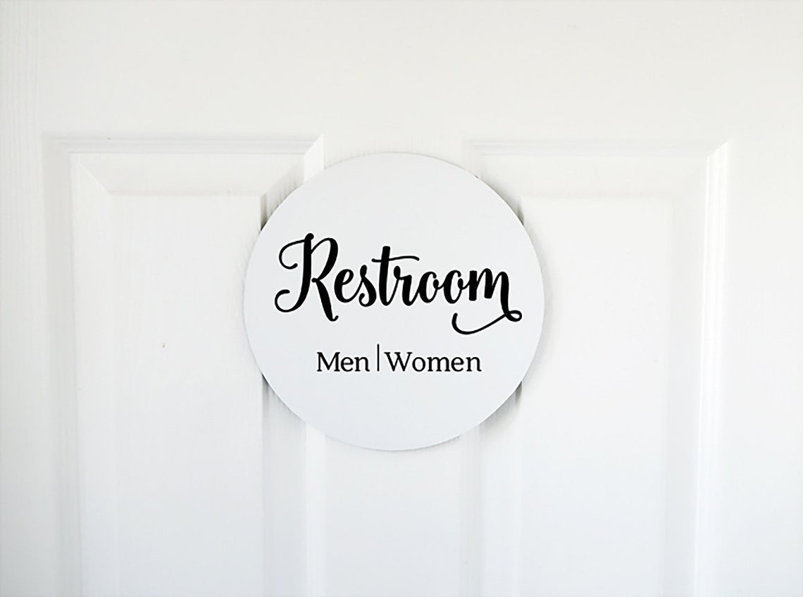 Clean Modern Restroom Sign II - Etsy