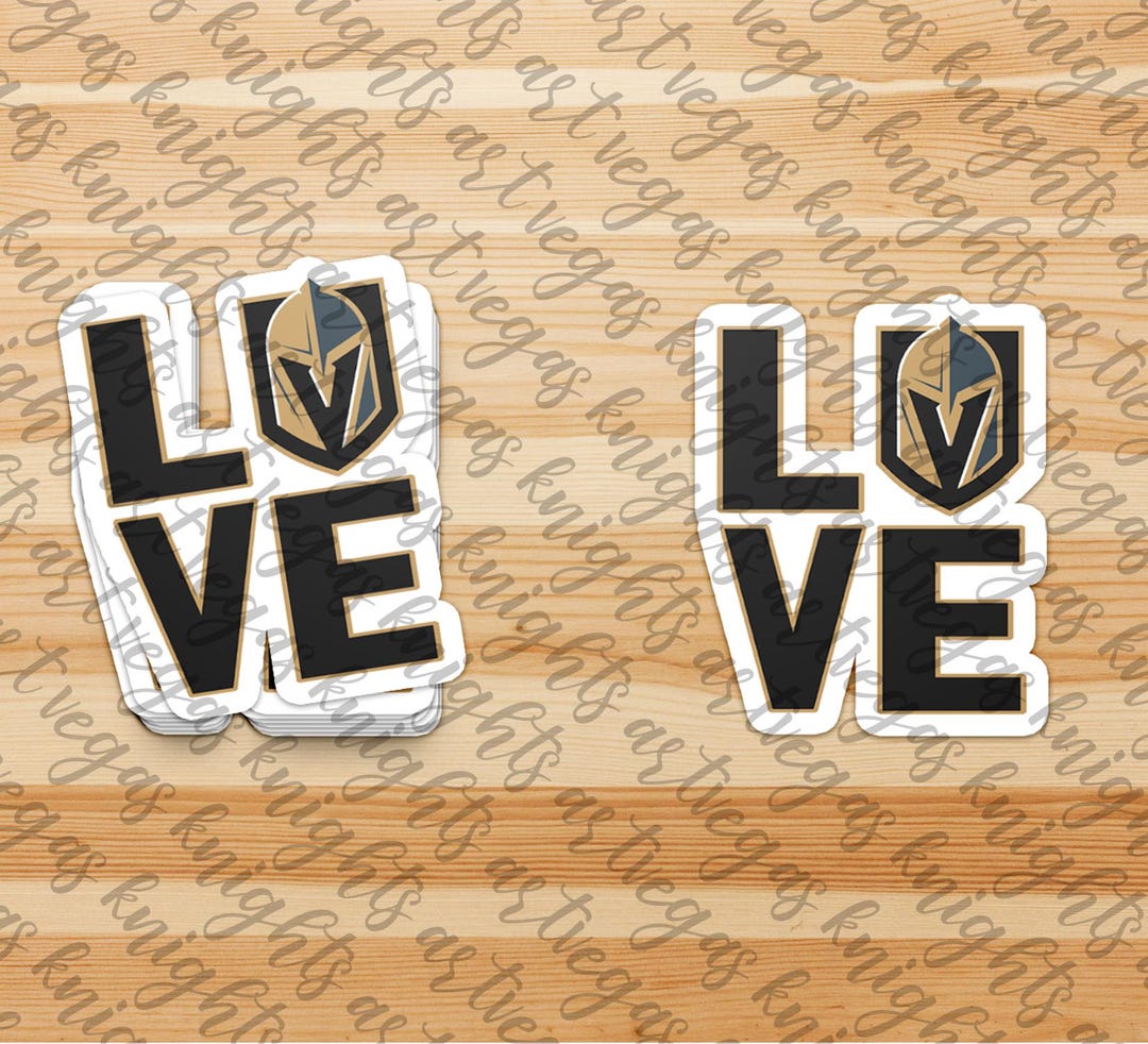 LOVE Vegas Golden Knights Sticker | VGK Fan Decal | Waterproof Vinyl ...