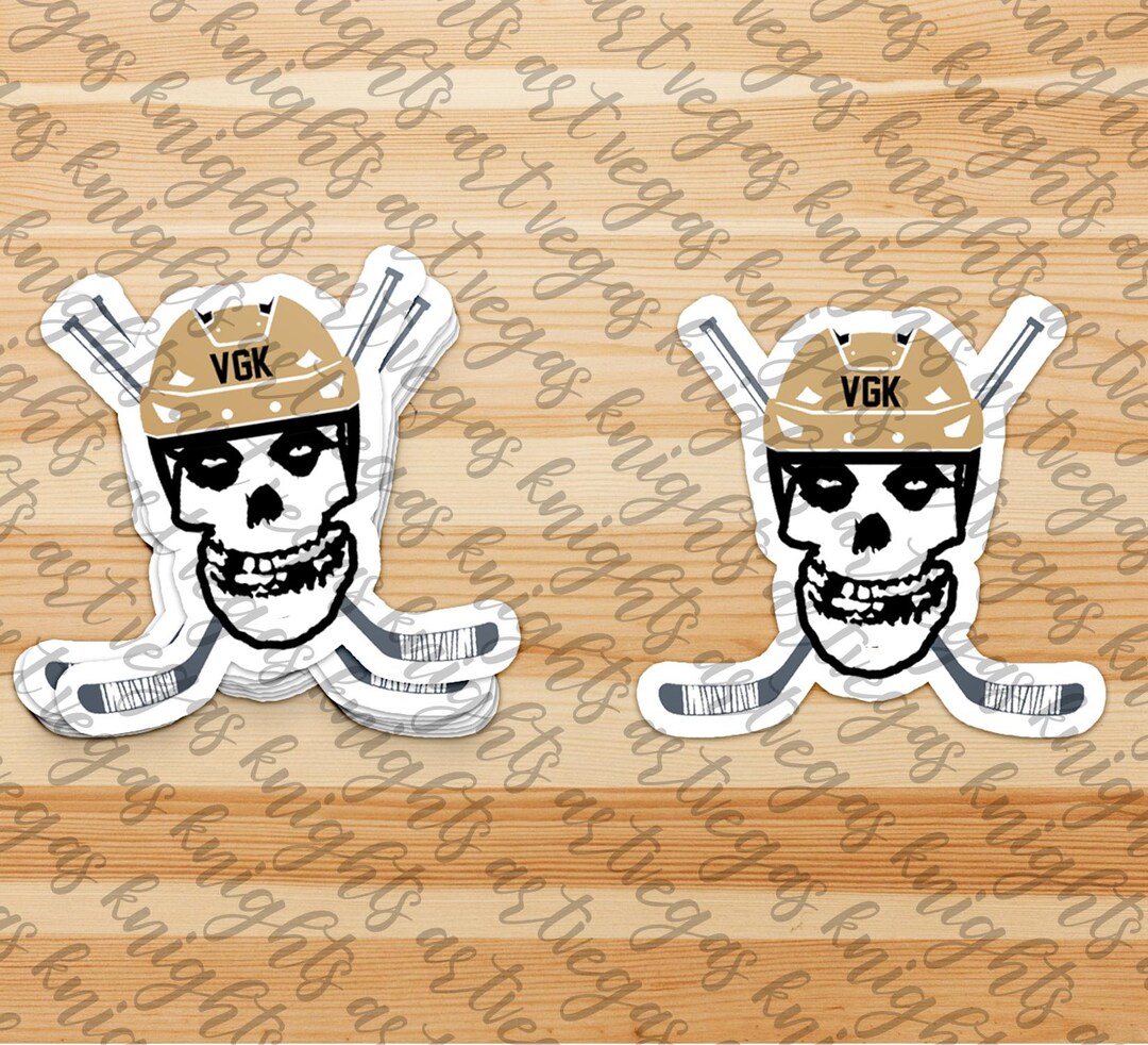 Vegas Golden Knights Misfits Skull Hockey Sticker | VGK Fan Decal ...