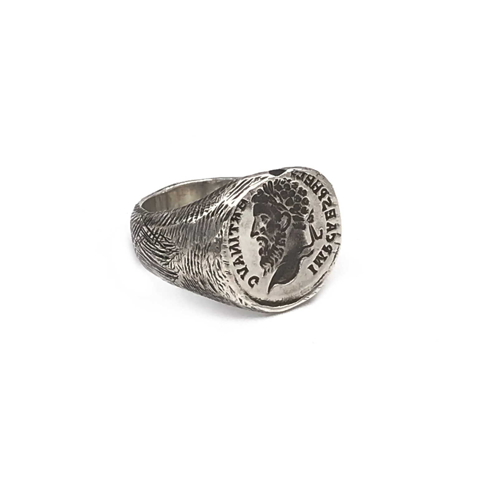 Signet Ring, Silver Signet Ring, Coin Ring, Gentleman Ring, Ancient ...