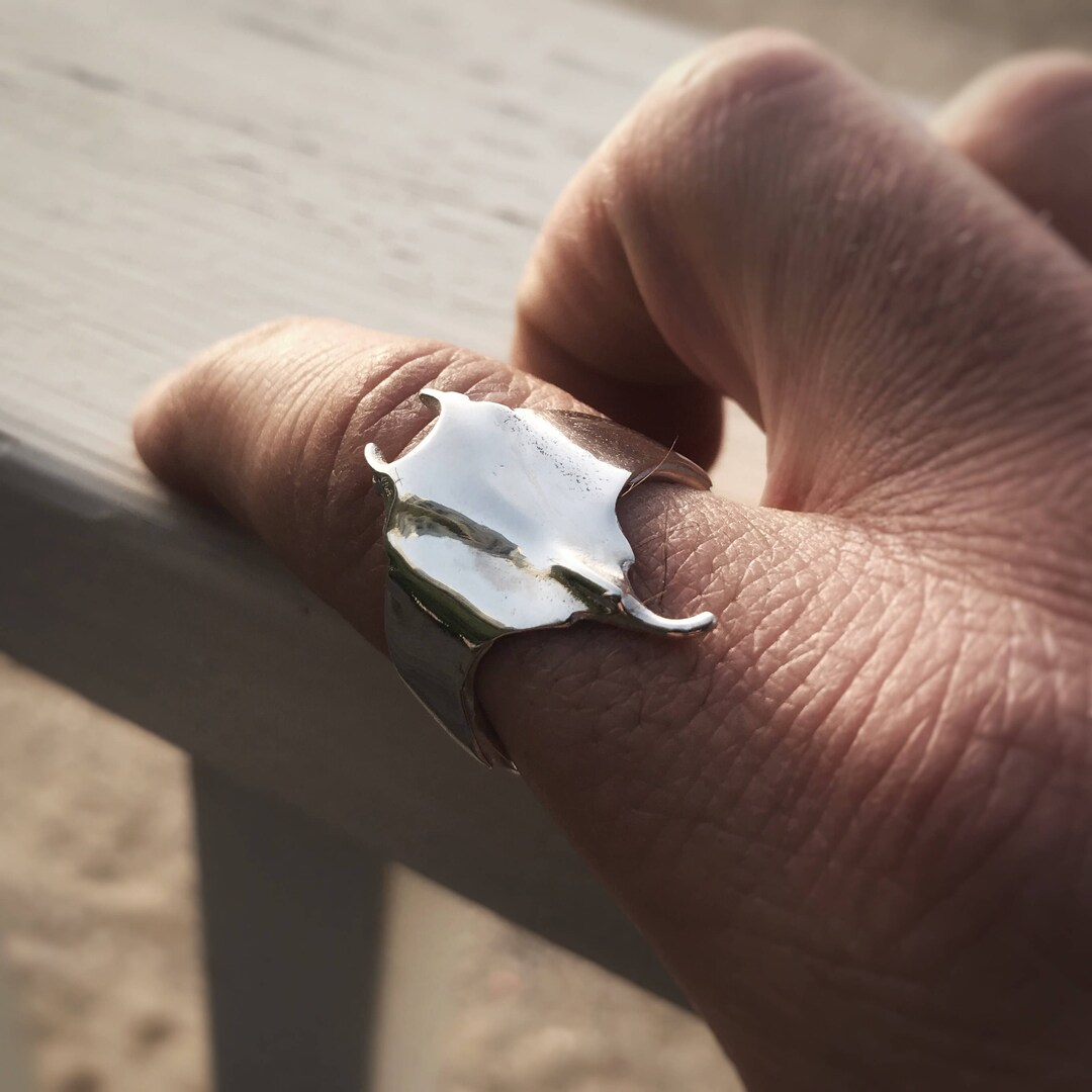 Manta Ray Ring, Surfer Ring, Beach Jewelry, Manta Ray, Surf Jewelry ...